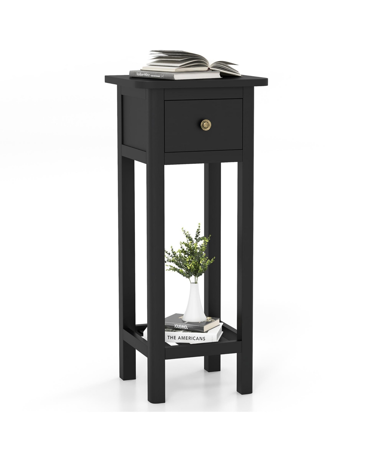 Click here for Gymax Solid Wood Side Table Rectangular Sofa Side... prices