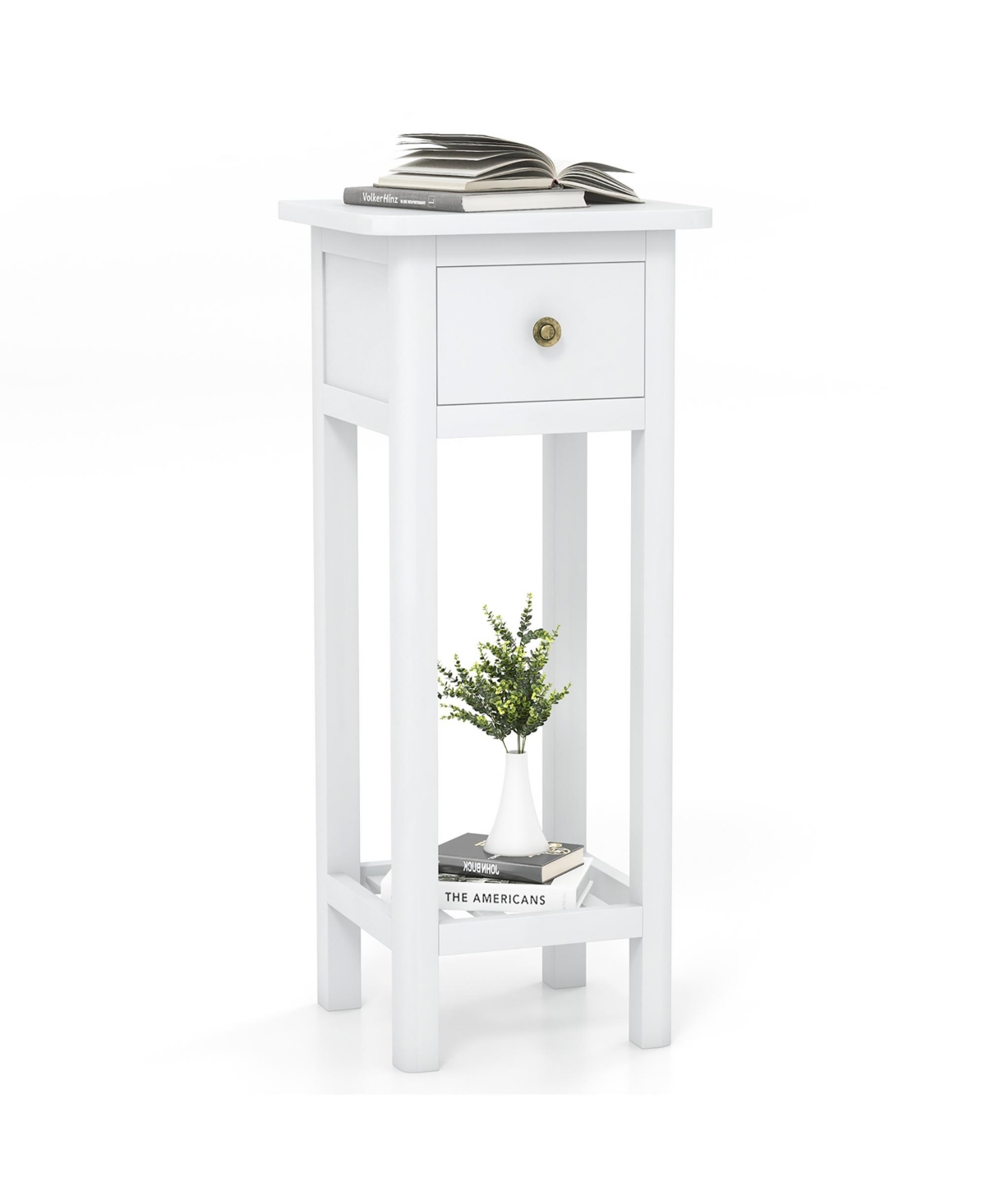 Click here for Gymax Solid Wood Side Table Rectangular Sofa Side... prices