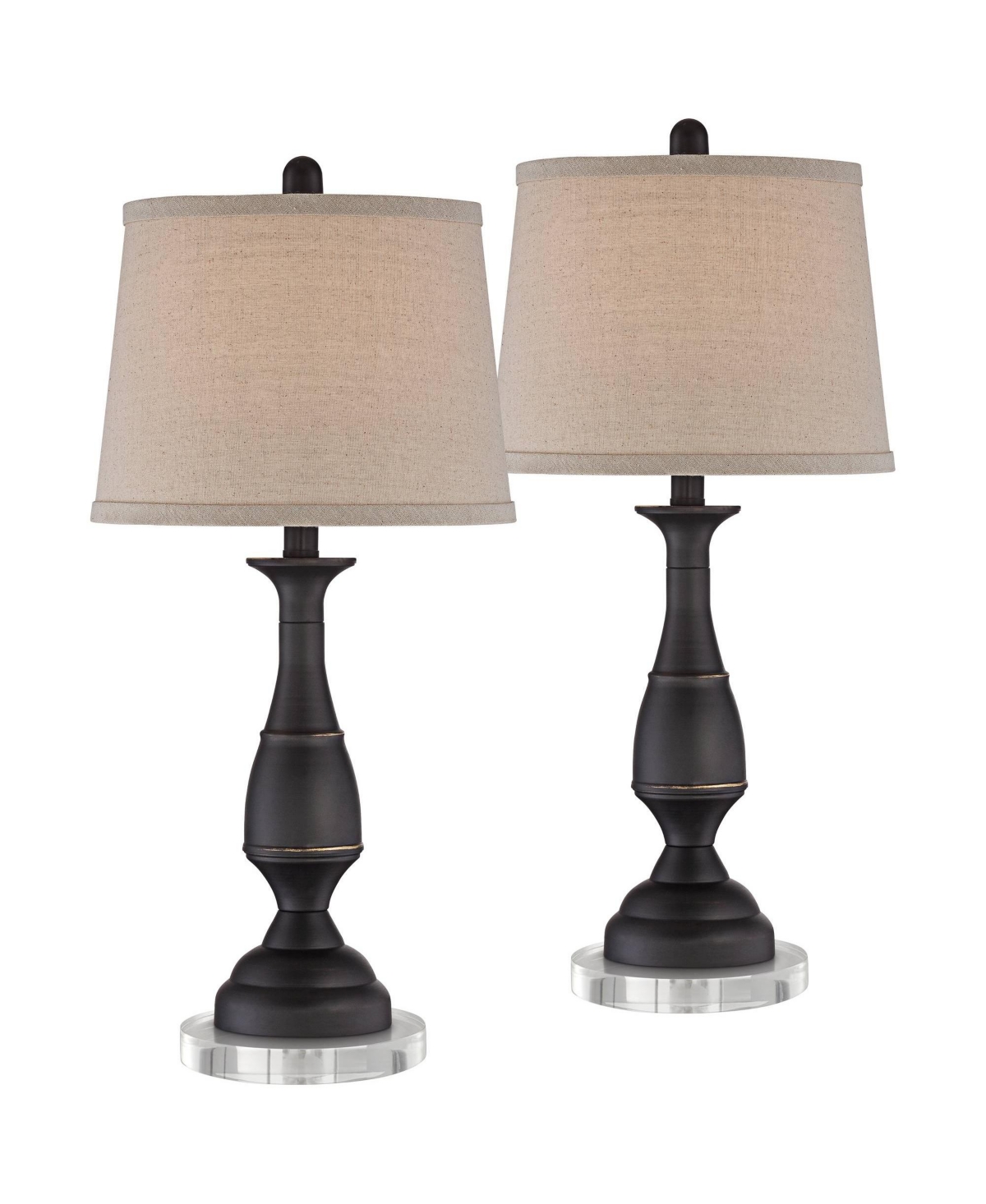 Click here for Regency Hill Ben Rustic Farmhouse Table Lamps Set... prices