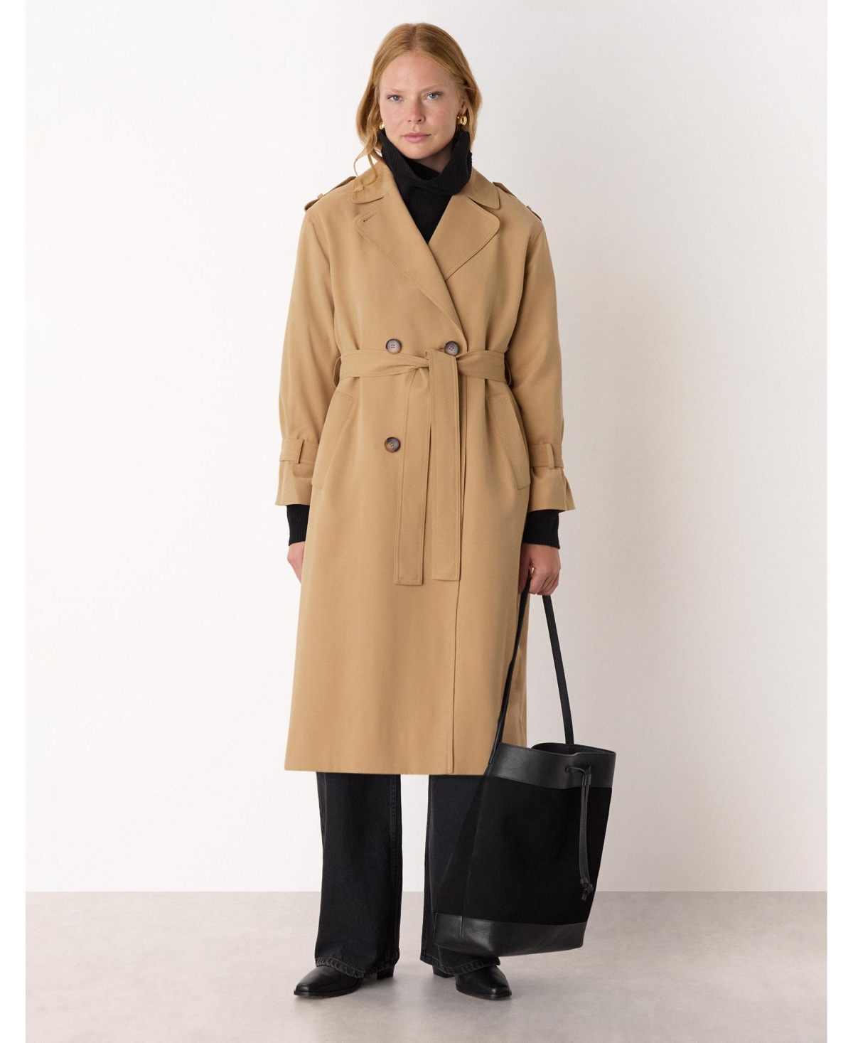 Click here for Whistles Womens Riley Trench Coat - Beige/Khaki prices