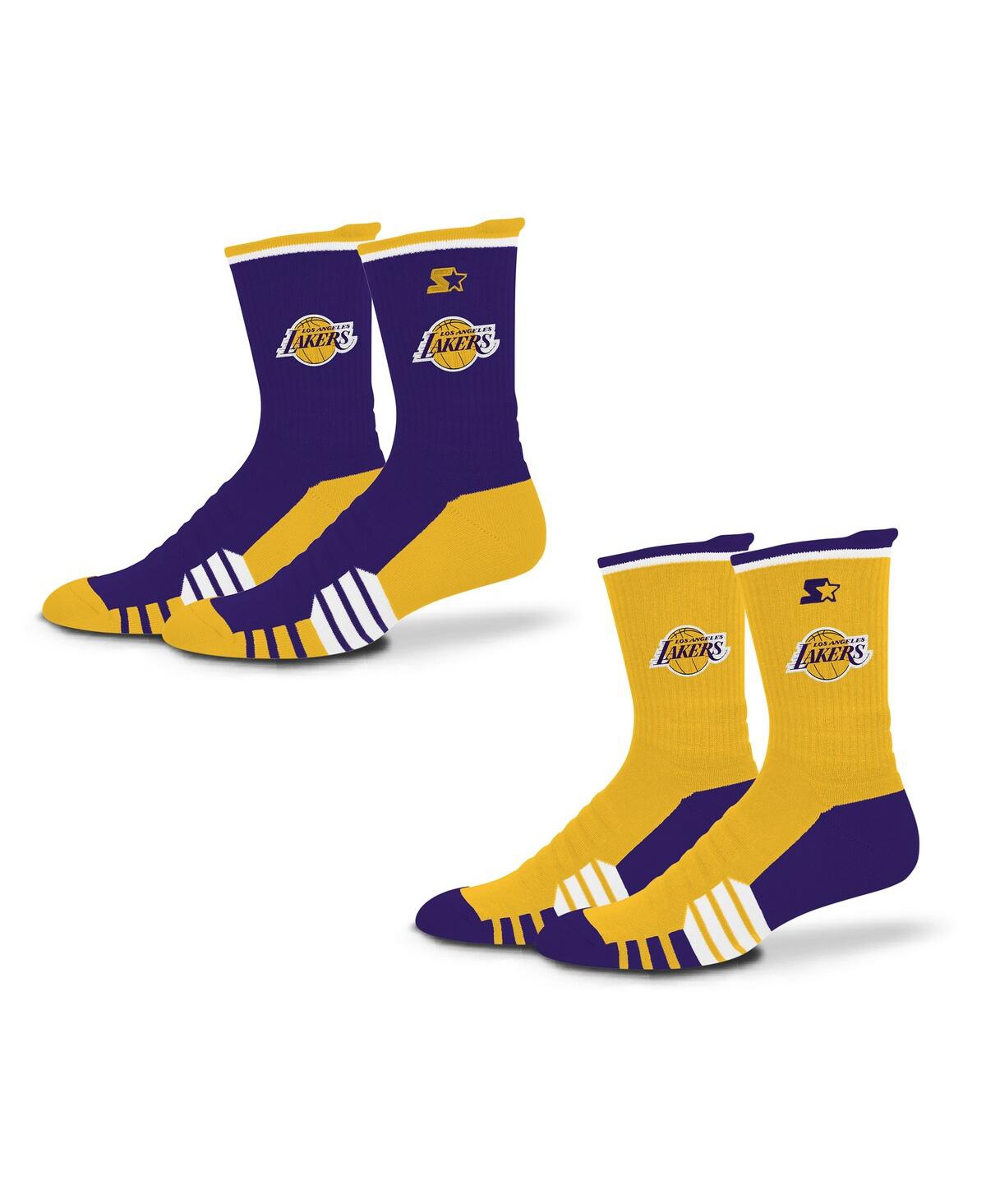 Click here for Starter Mens and WomensÂ 2-Pack Purple/Gold Los An... prices