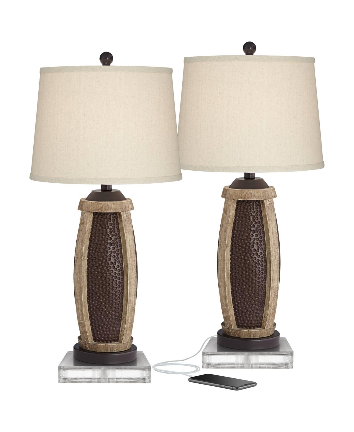Click here for John Timberland Parker Industrial Table Lamps Set... prices