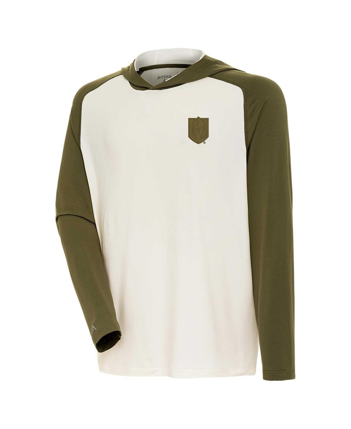 Click here for Antigua Mens Cream/Olive Vegas Golden Knights Intr... prices