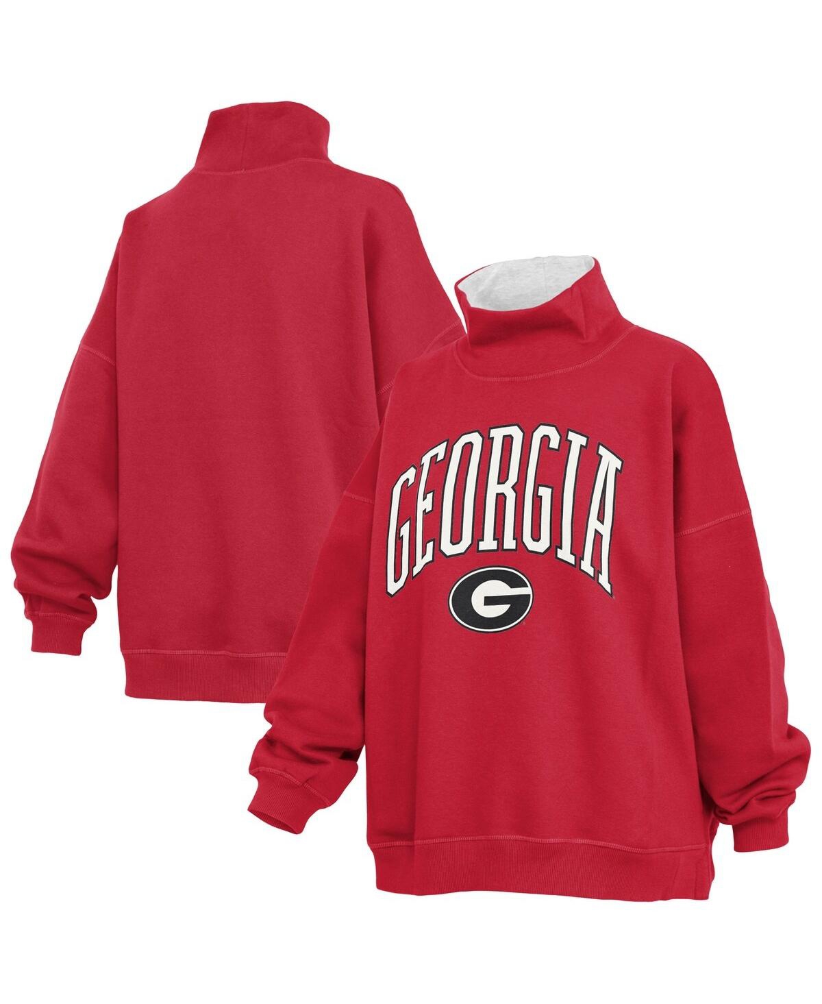 Click here for Pressbox Womens Red Georgia Bulldogs Oversized Moc... prices