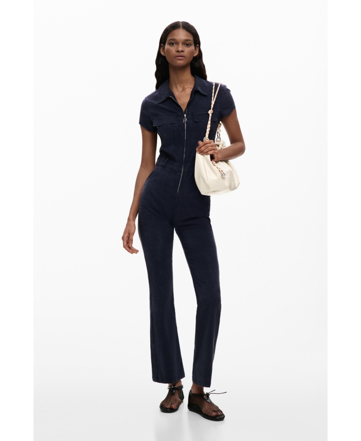Click here for Desigual Womens Long jumpsuit zipper - Dark blue prices