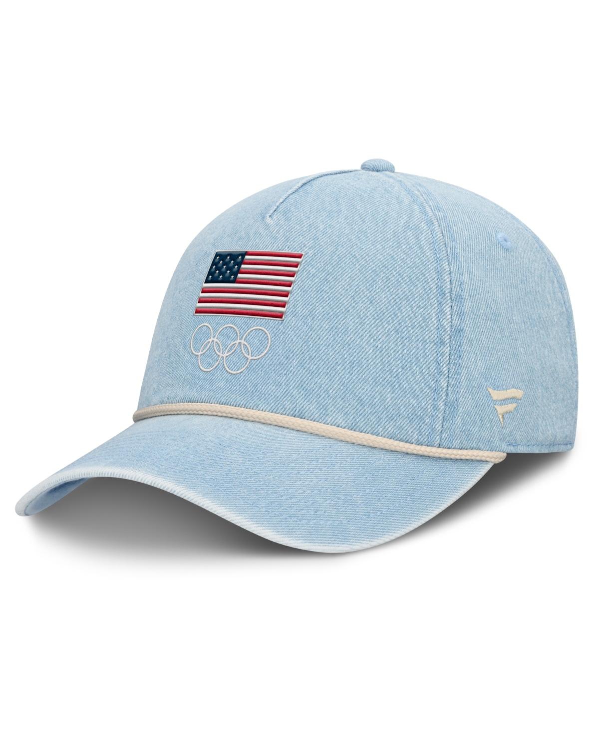 Click here for Fanatics Womens Light Blue Team Usa Denim Rope Adj... prices