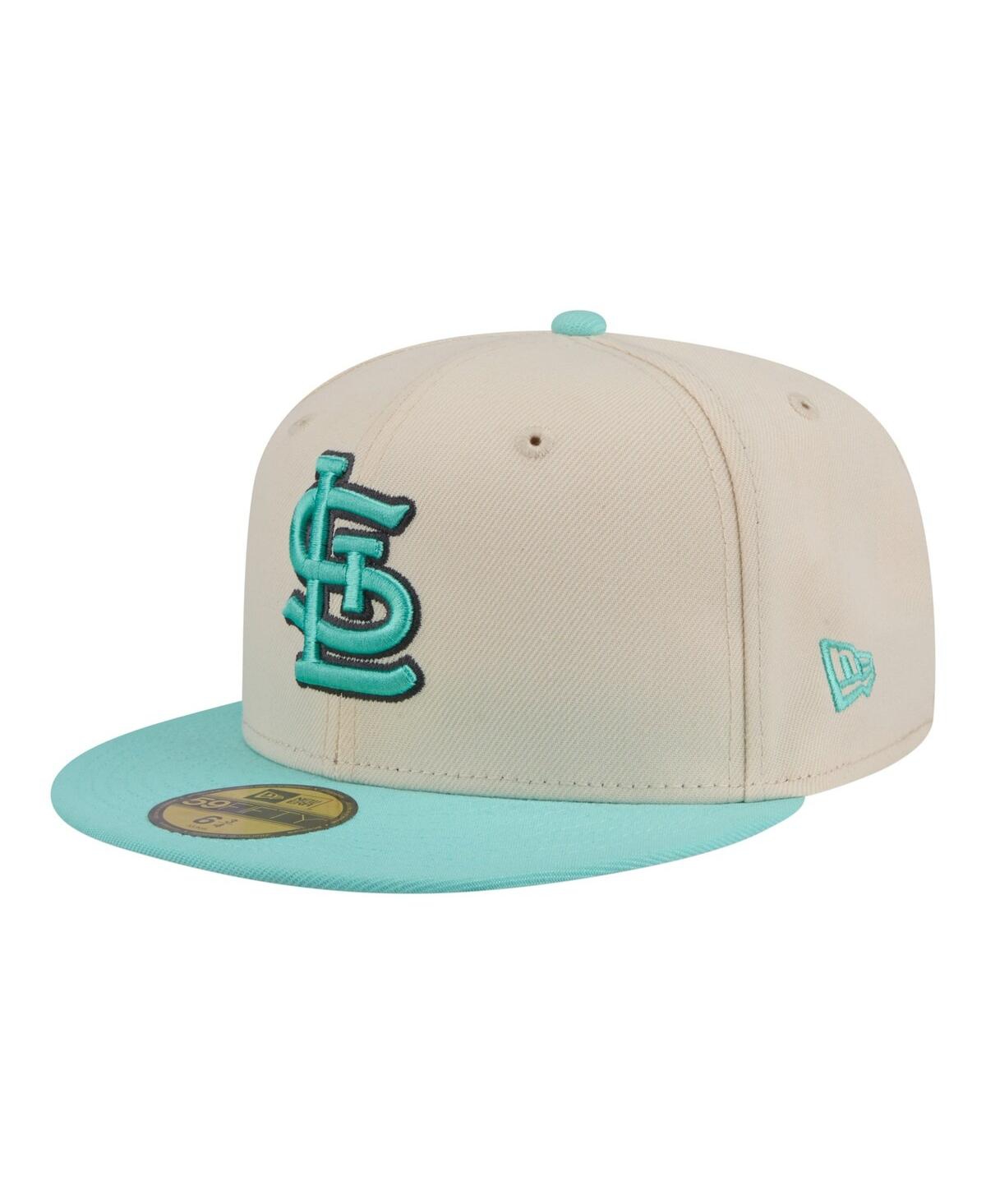Click here for New Era Mens Light Beige/Turquoise St. Louis Cardi... prices