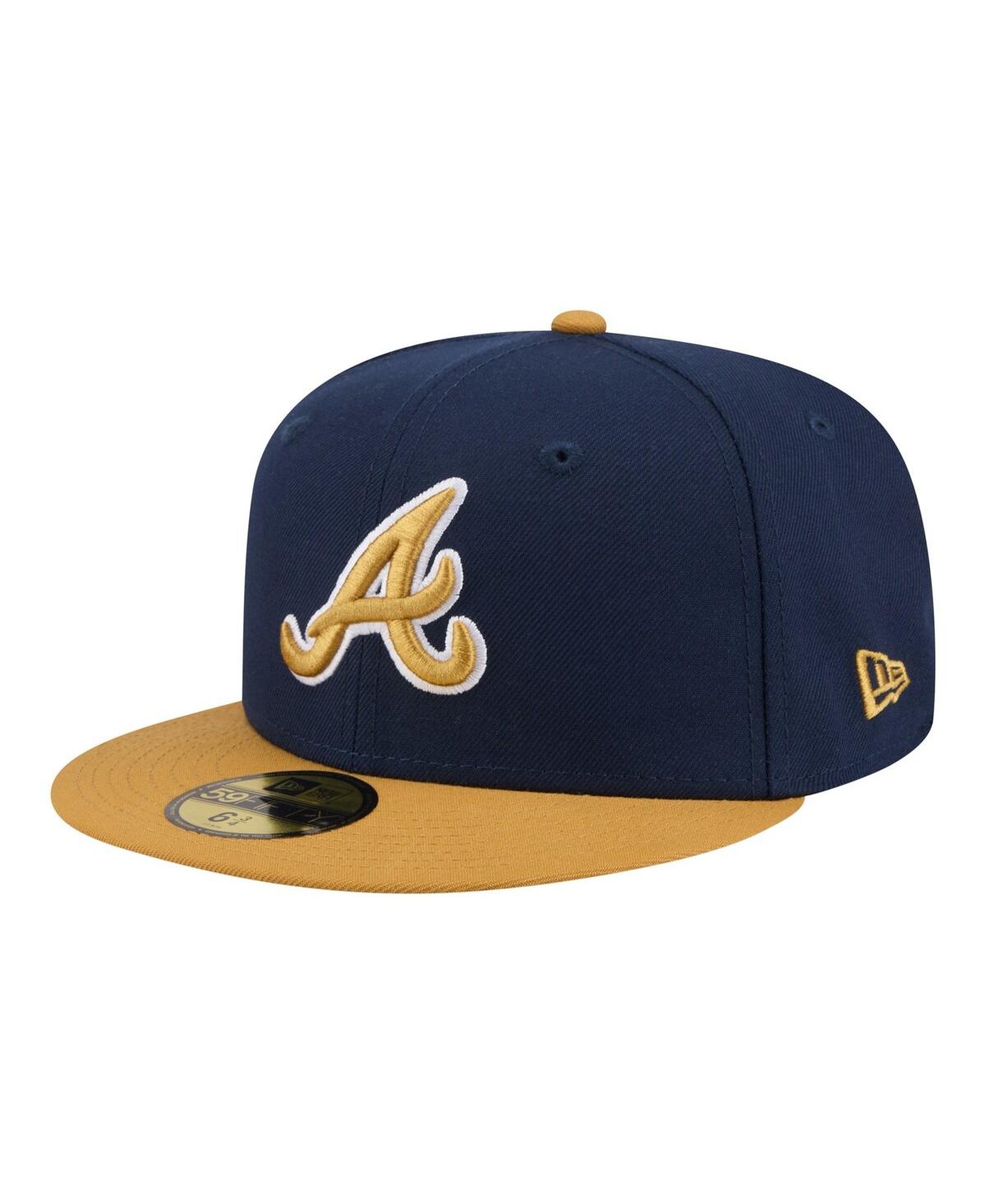 Click here for New Era Mens Navy/Khaki Atlanta Braves Two-Tone Co... prices