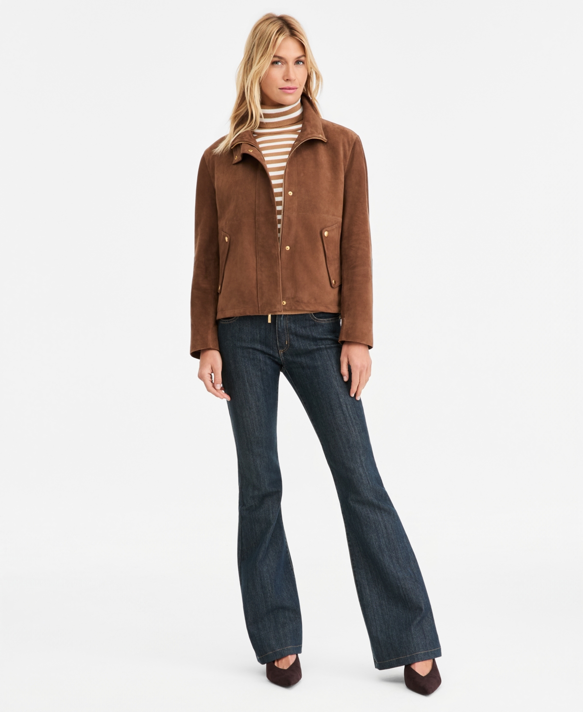 Click here for Donna Karan New York Womens High-Collar Jacket - L... prices