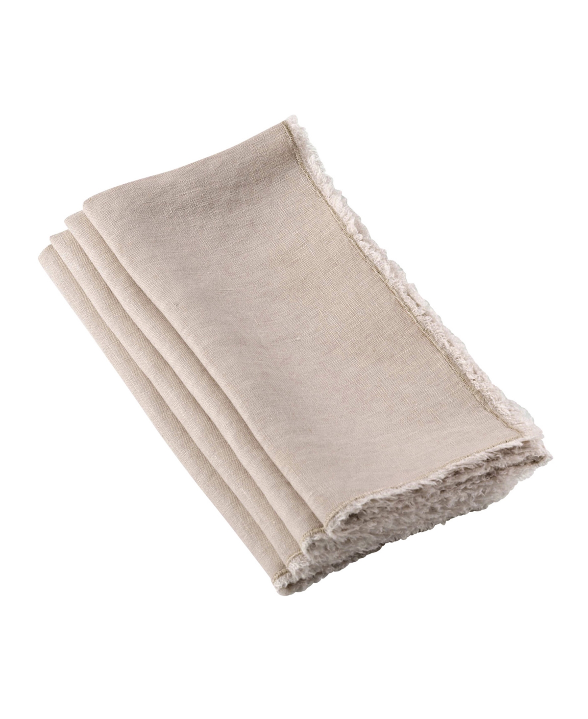 Click here for Saro Lifestyle Fringe Table Napkins  Set of 4 - Na... prices