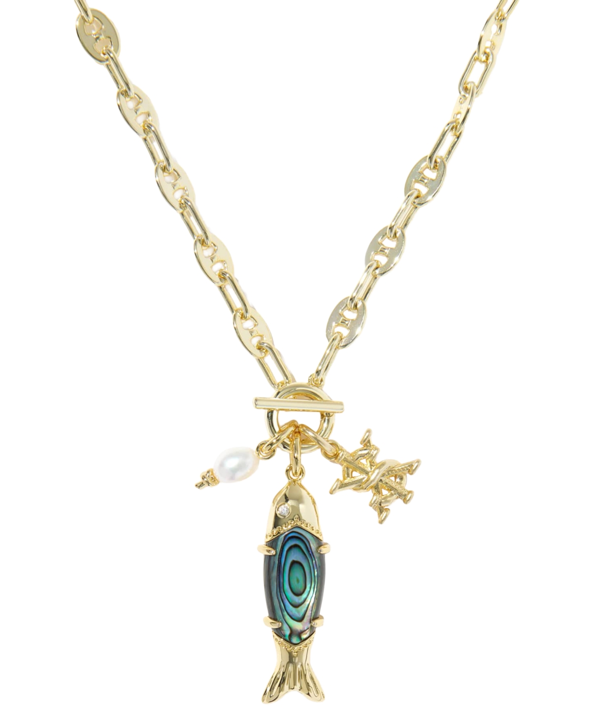 Click here for Kendra Scott 14k Gold-Plated Parker Fish Long Char... prices