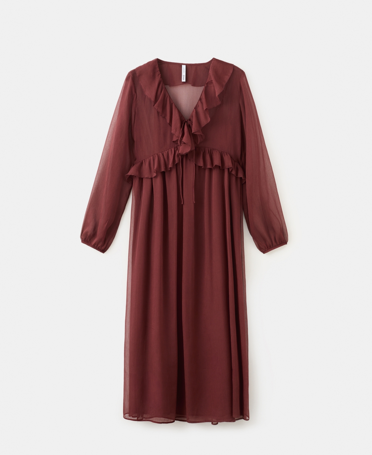 Click here for Mango Womens Puffed Sleeves Dress - Brown prices