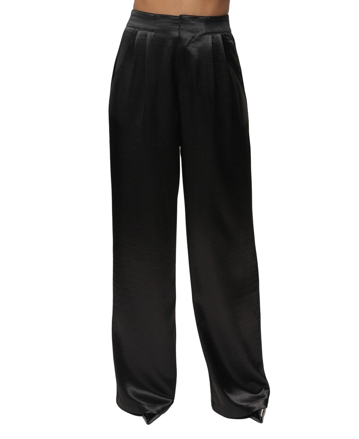 Click here for Jluxlabel Womens Thea Satin Pants - Black prices