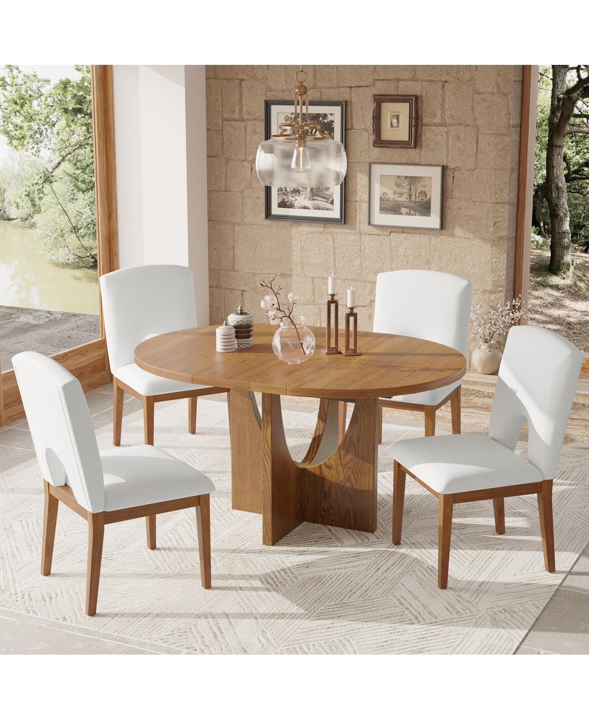 Click here for Streamdale Furniture 5piece Extendable Round Dinin... prices
