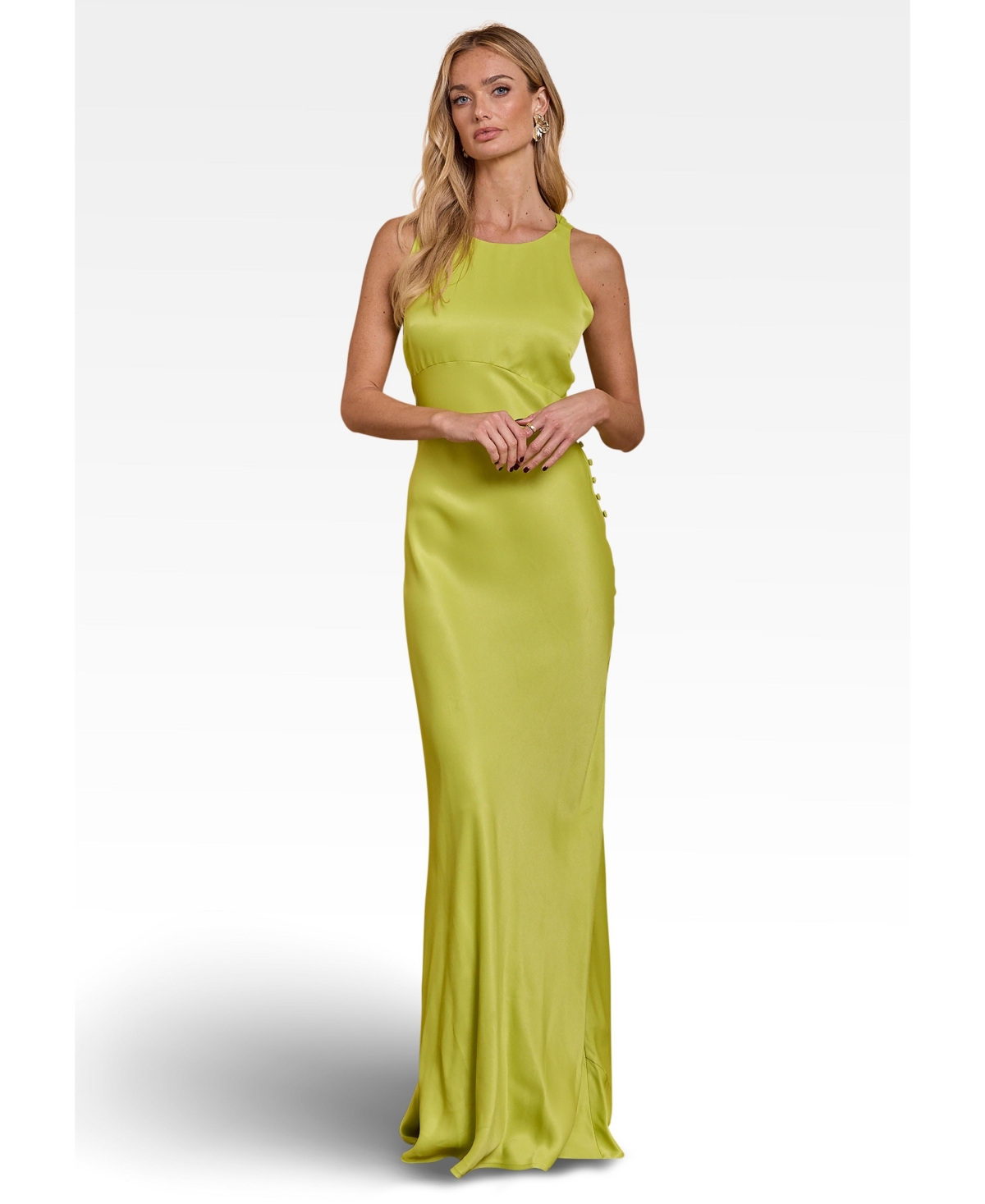 Click here for Maids to Measure Womens Coco Satin Dress - Lime prices