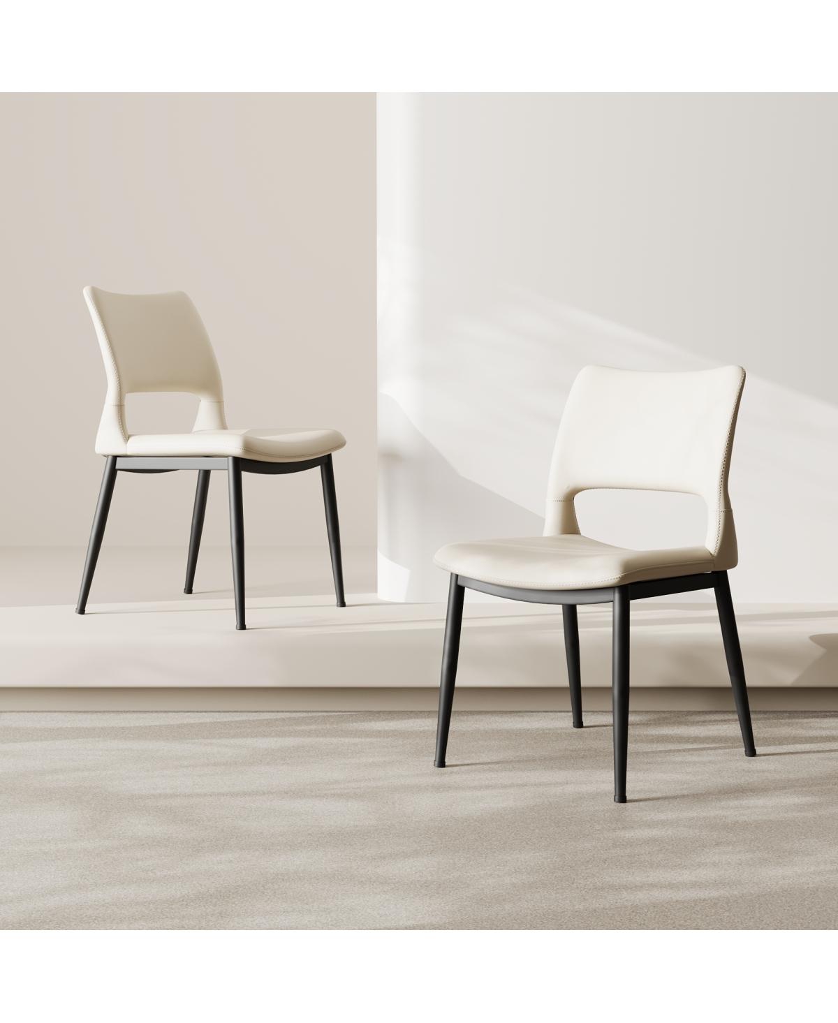 Click here for Streamdale Furniture Minimalist Pu Dining Chairs S... prices