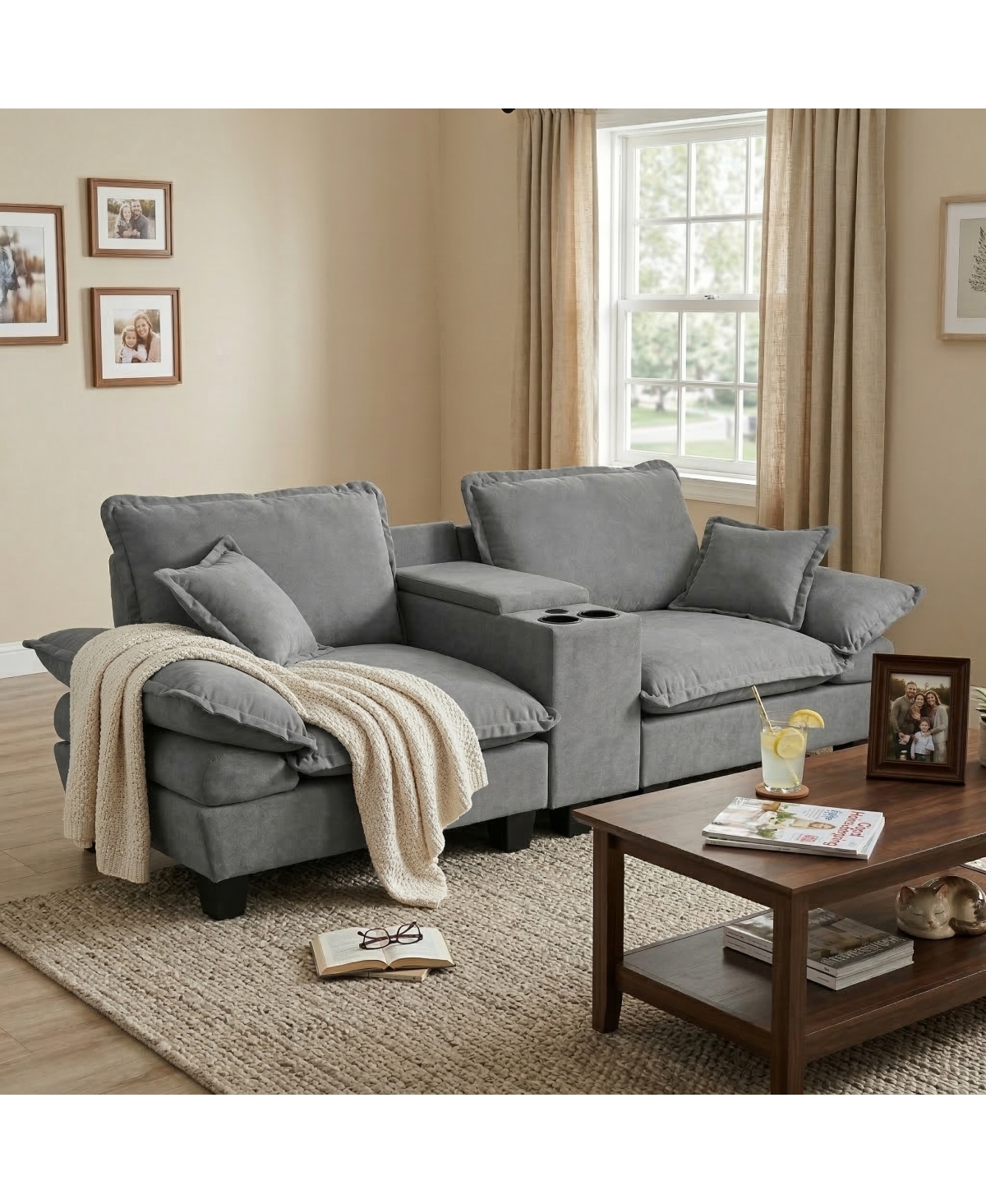 Click here for Streamdale Furniture Modular L-Shape Cloud Couch w... prices