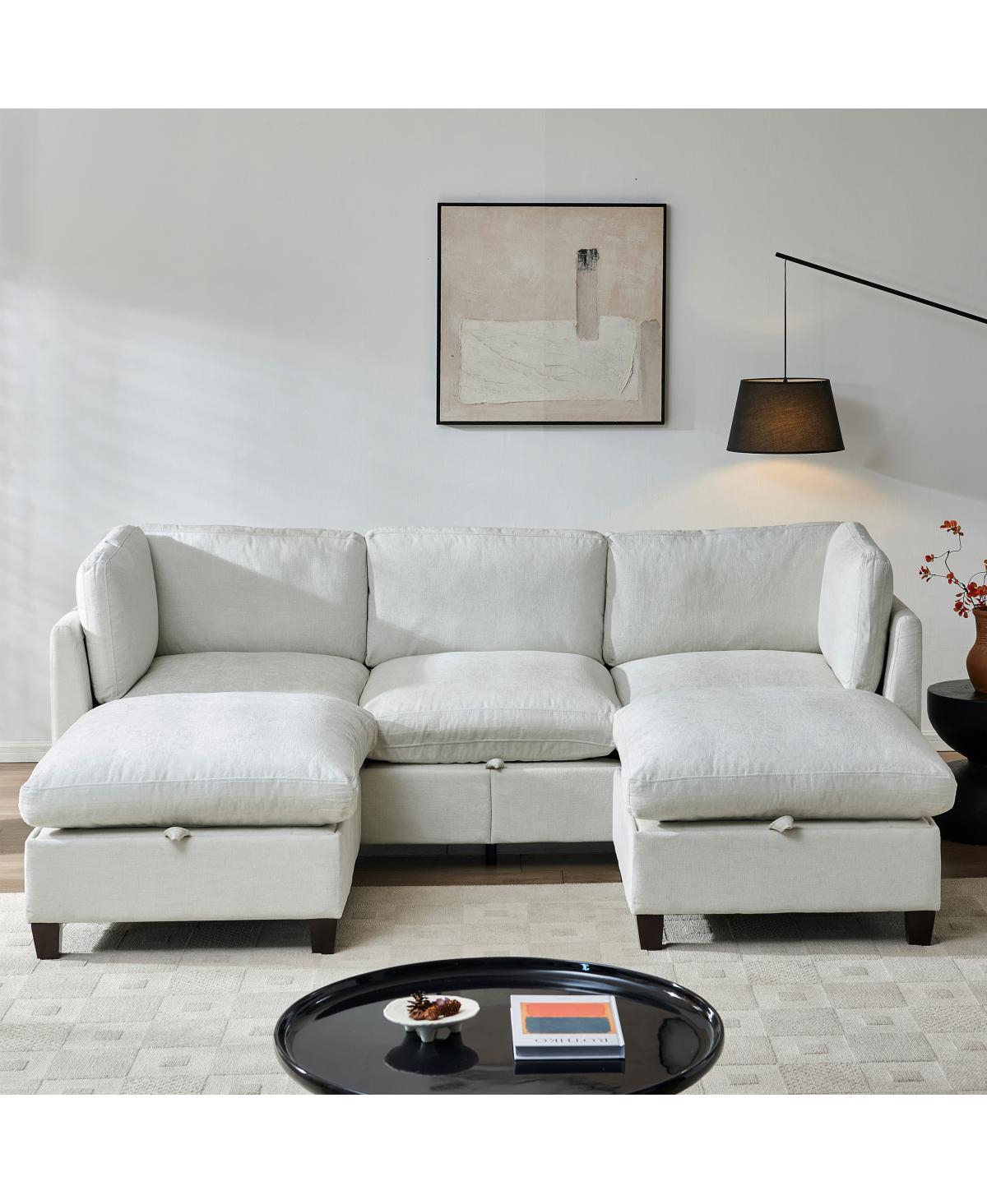 Click here for Streamdale Furniture Chenille U-Shape Sectional So... prices