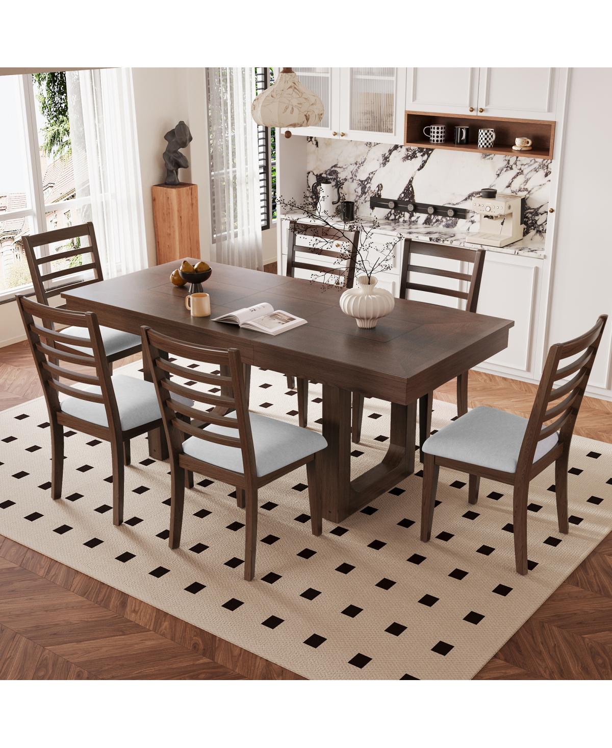 Click here for Streamdale Furniture 7 Piece Farmhouse Extendable... prices