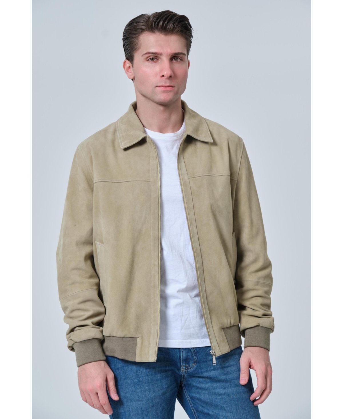 Click here for Furniq Uk Mens Men s Suede Bomber Jacket  Created... prices