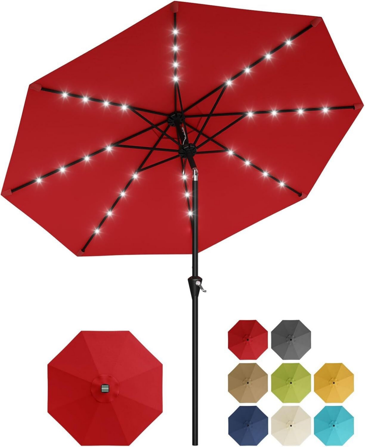 Click here for gaomon 10FT Outdoor Table Solar Patio Umbrella wit... prices
