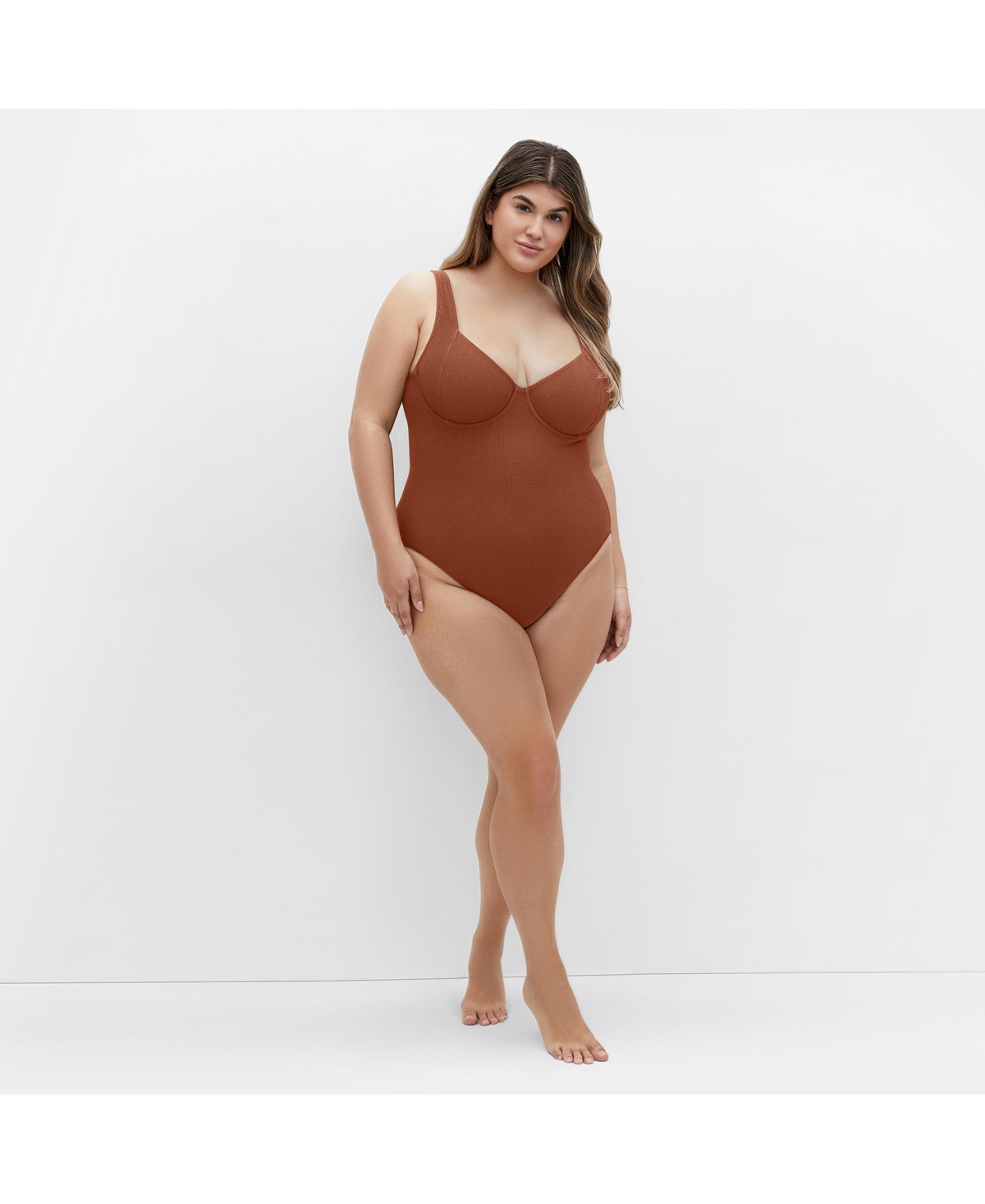 Click here for City Chic Plus Size Corfu Underwire 1 Piece - Cinn... prices