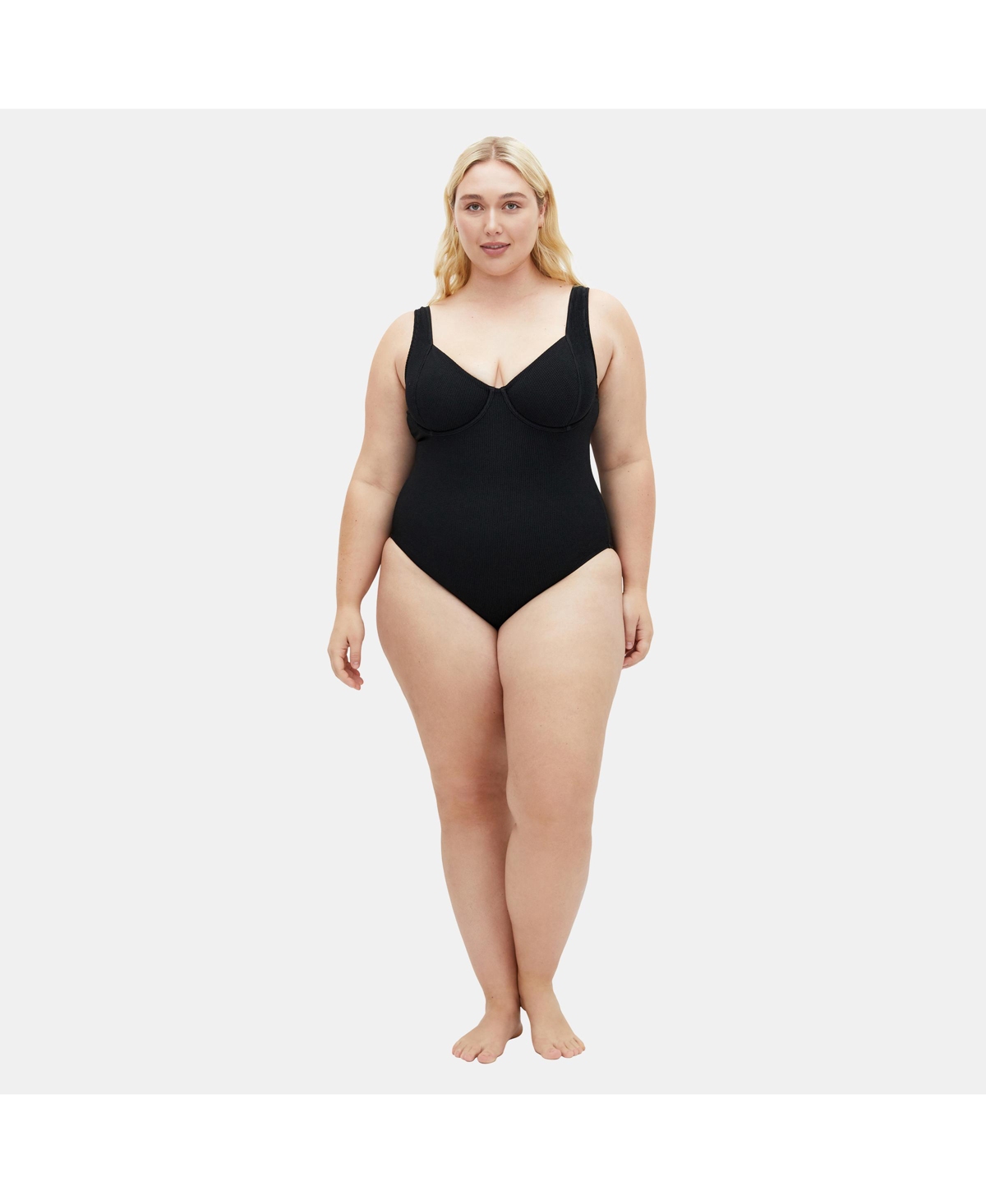 Click here for City Chic Plus Size Corfu Underwire 1 Piece - Blac... prices