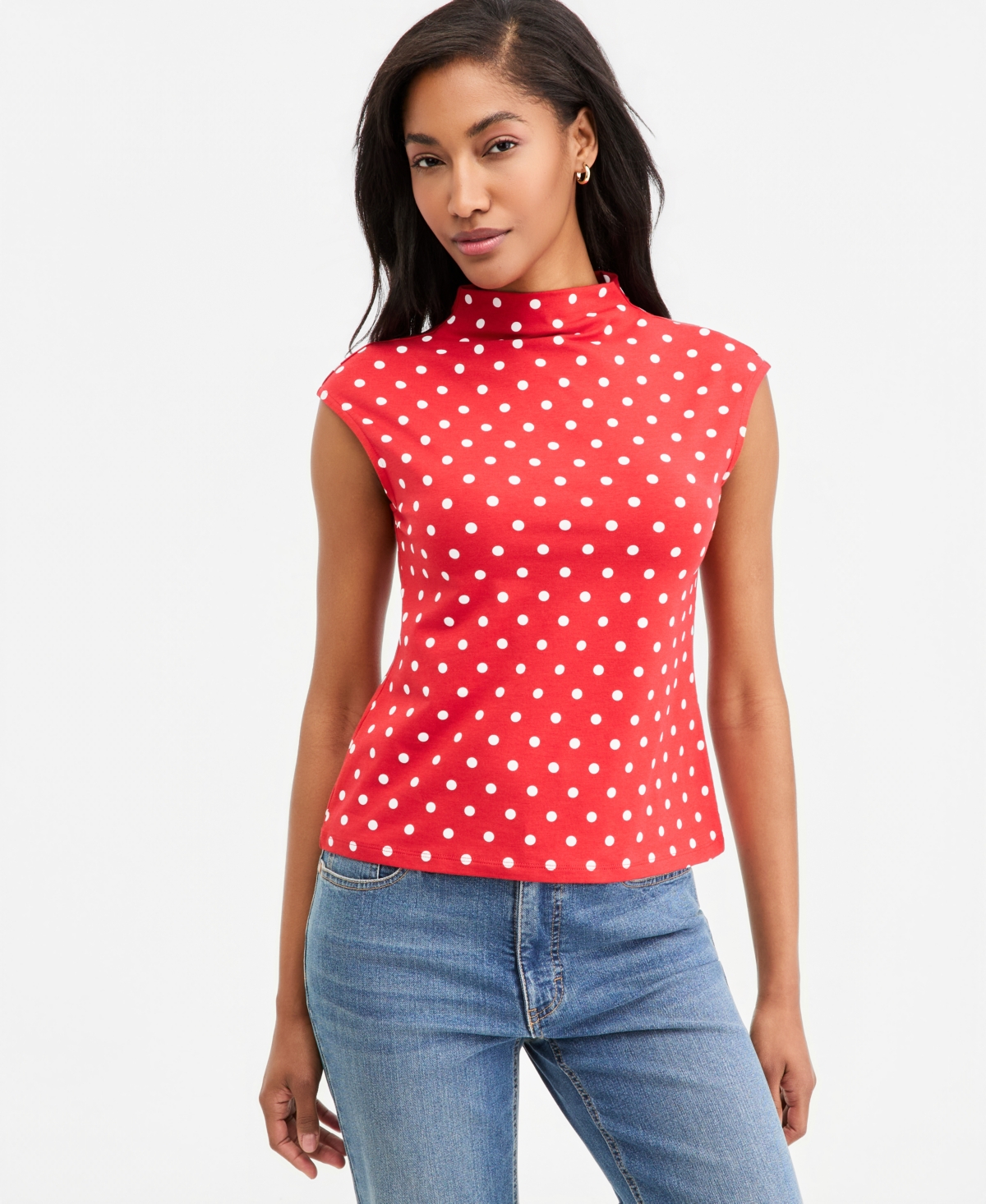 Click here for On 34th Womens Funnel Neck Sleeveless T-Shirt  Mac... prices