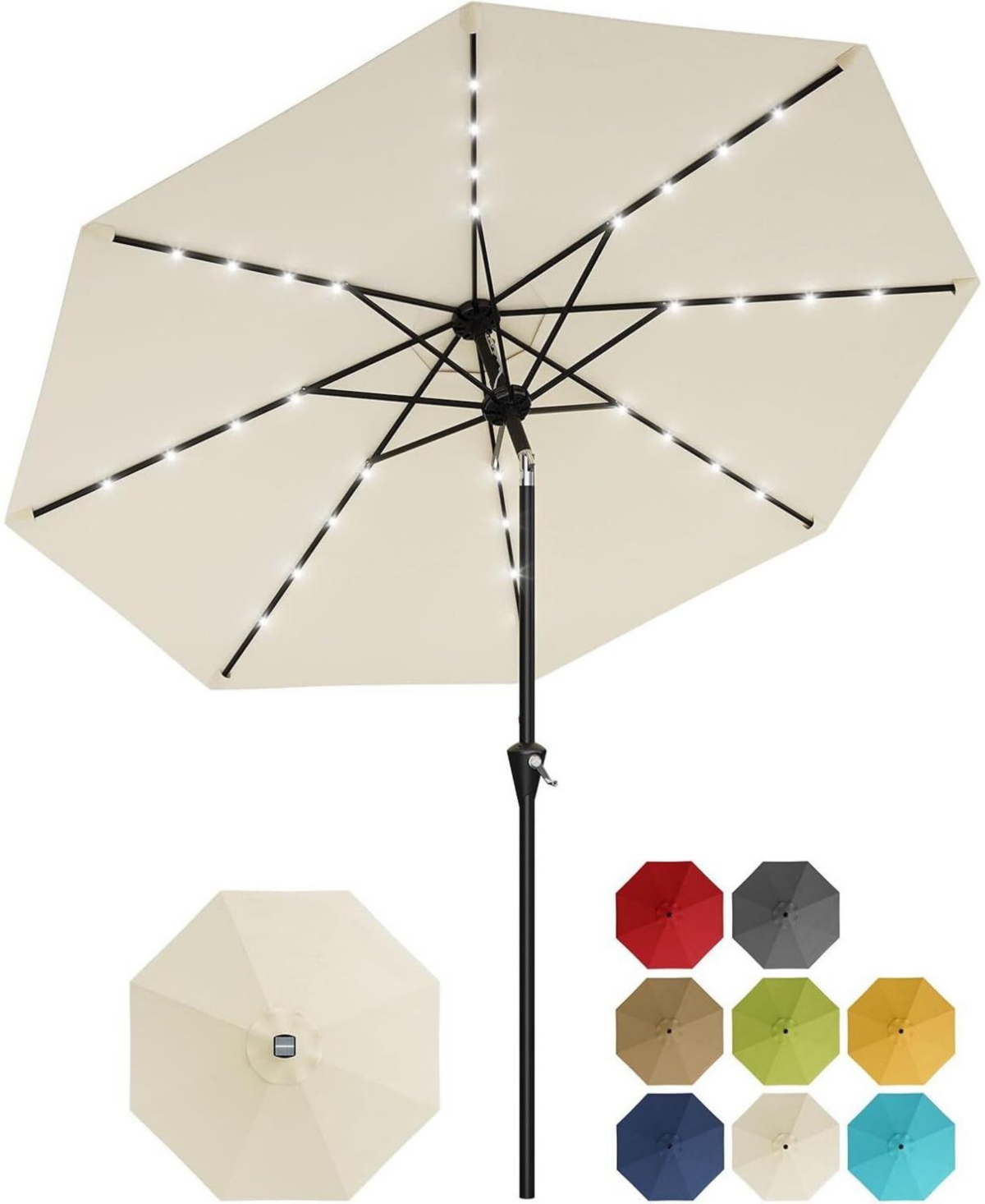 Click here for gaomon 10Feet Outdoor Table Solar Patio Umbrella w... prices