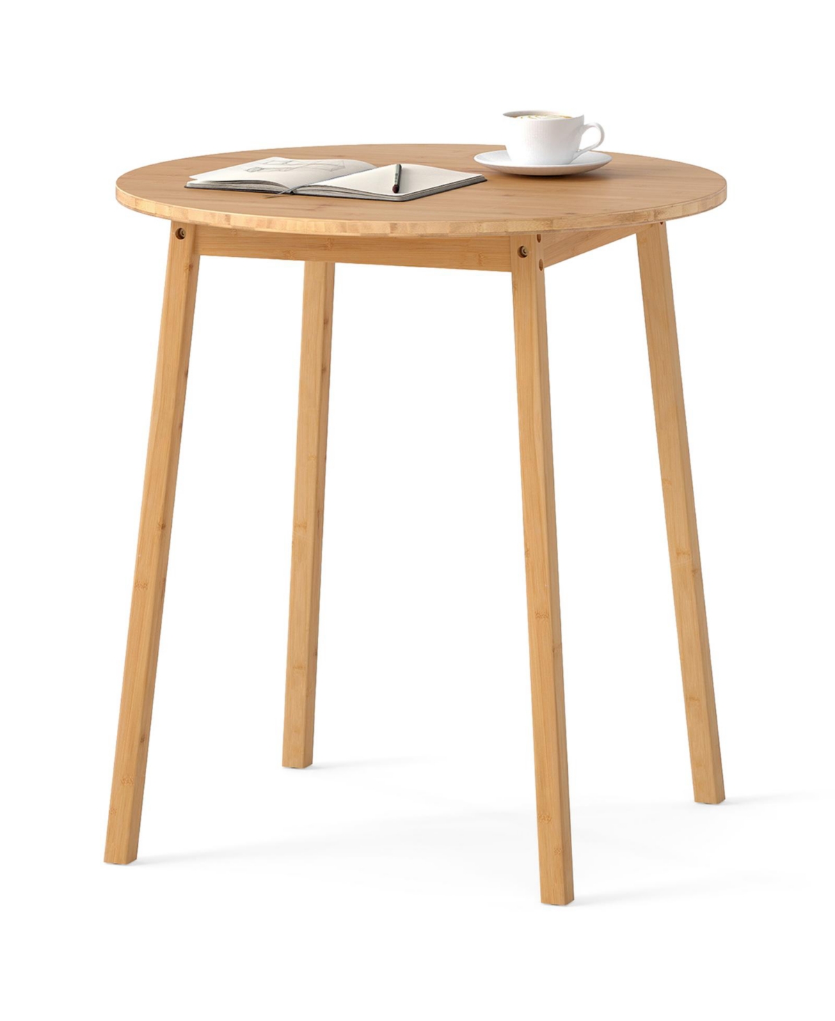 Click here for Gymax Round Bamboo Dining Table for 2-4 Person for... prices