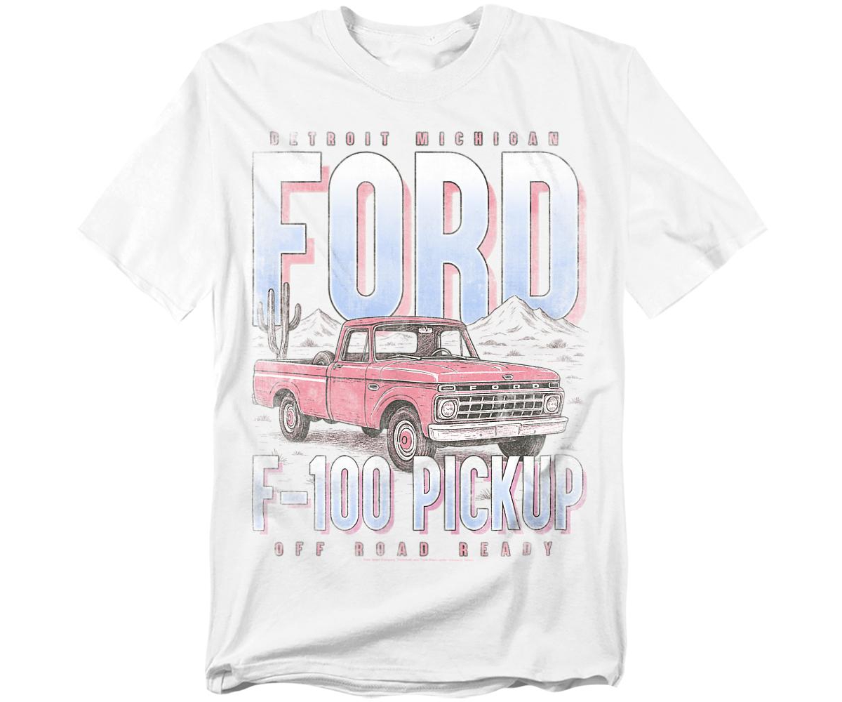 Click here for Mustang Mens Ford Trucks F100 Pickup Retro T-Shirt... prices