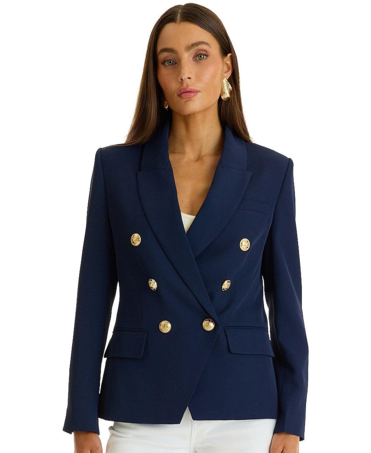 Click here for The Noli Shop Womens Sasha Double Breasted Blazer... prices