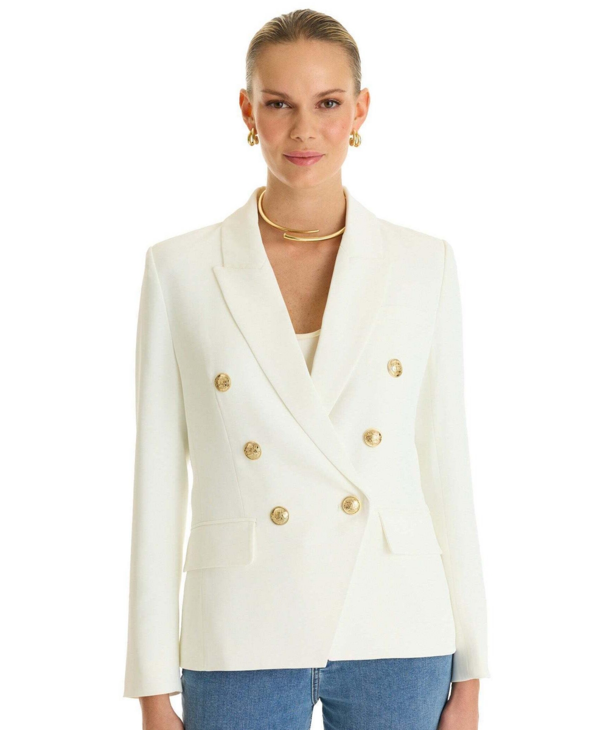 Click here for The Noli Shop Womens Sasha Double Breasted Blazer... prices