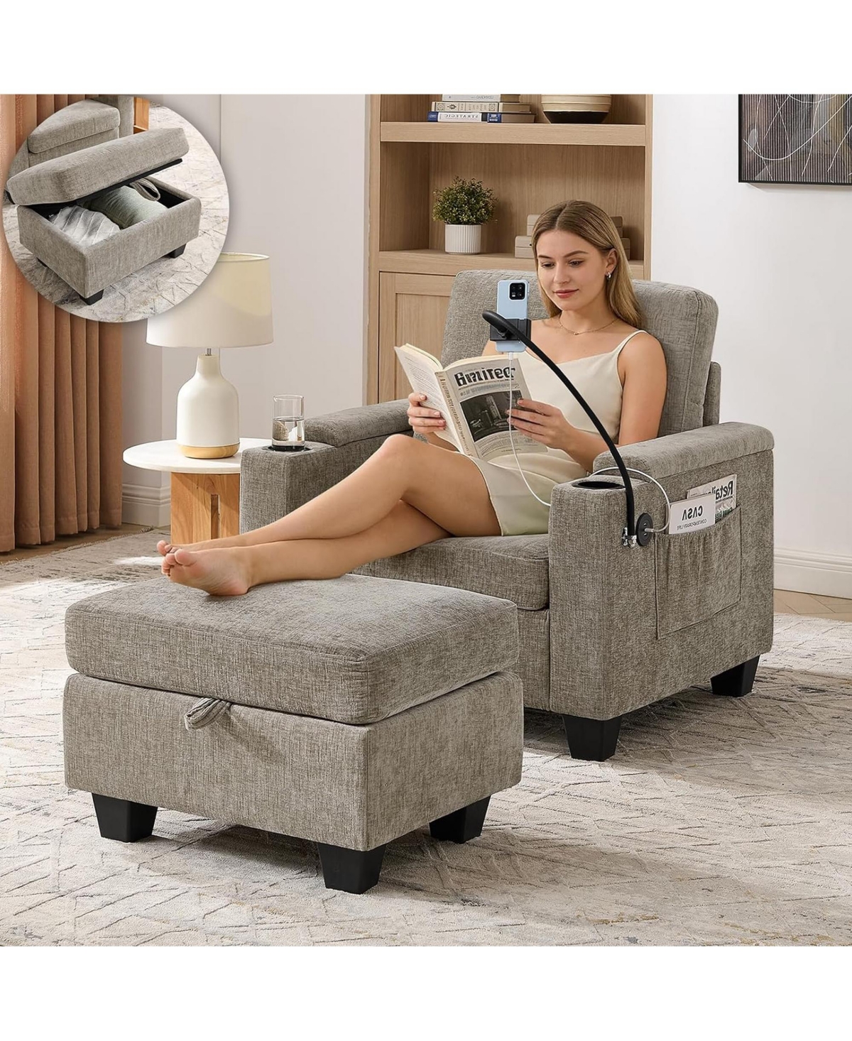 Click here for Rainsken Single Convertible Sleeper Chair and Otto... prices