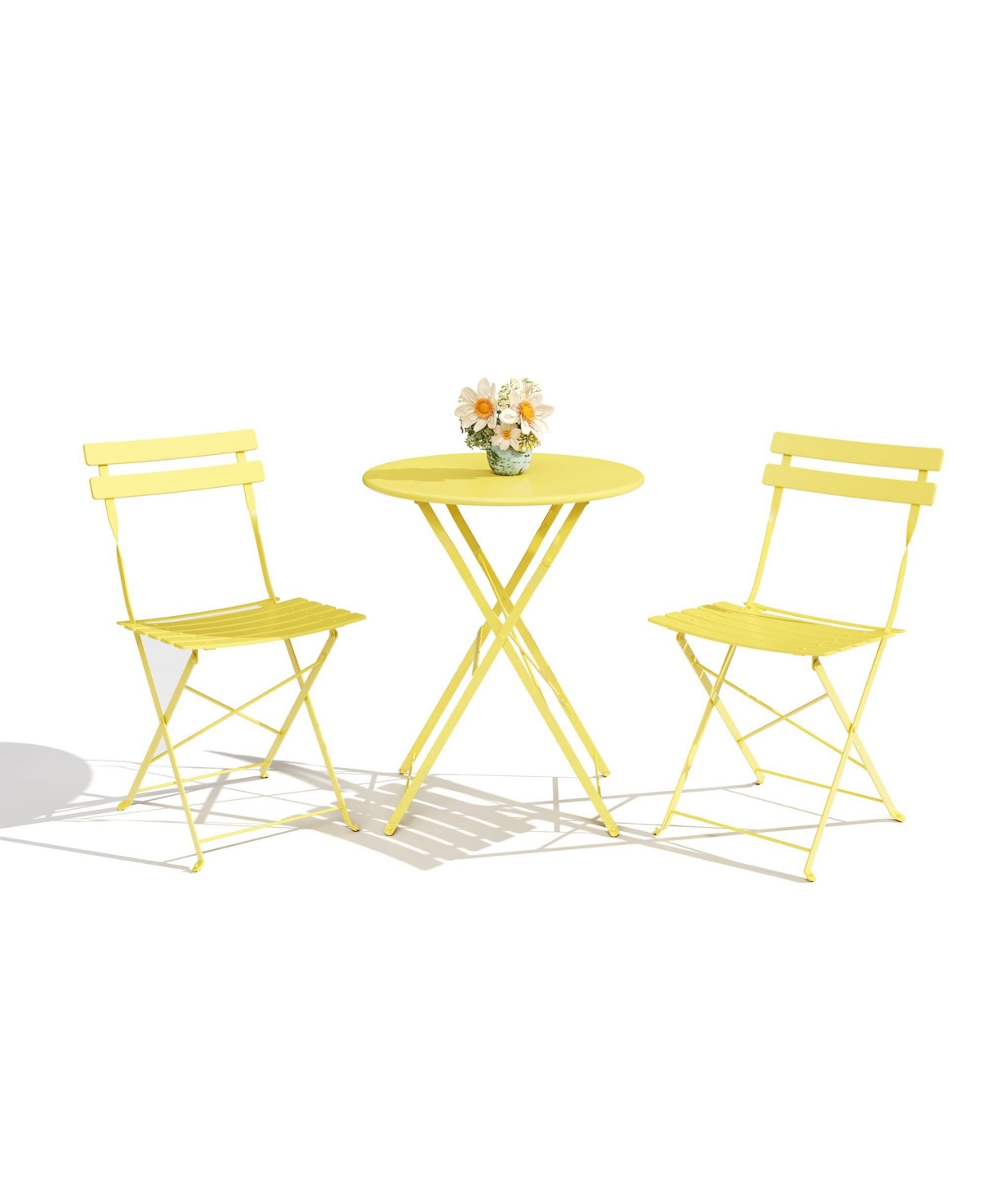 Click here for homfan 3-Piece Folding Bistro Set with 1 Table and... prices
