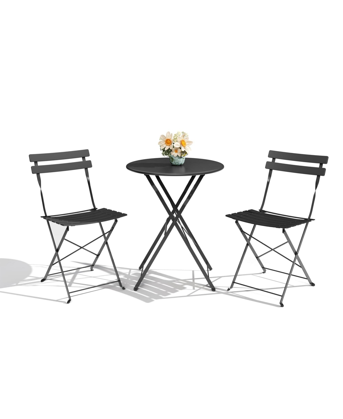Click here for homfan 3-Piece Folding Bistro Set with 1 Table and... prices