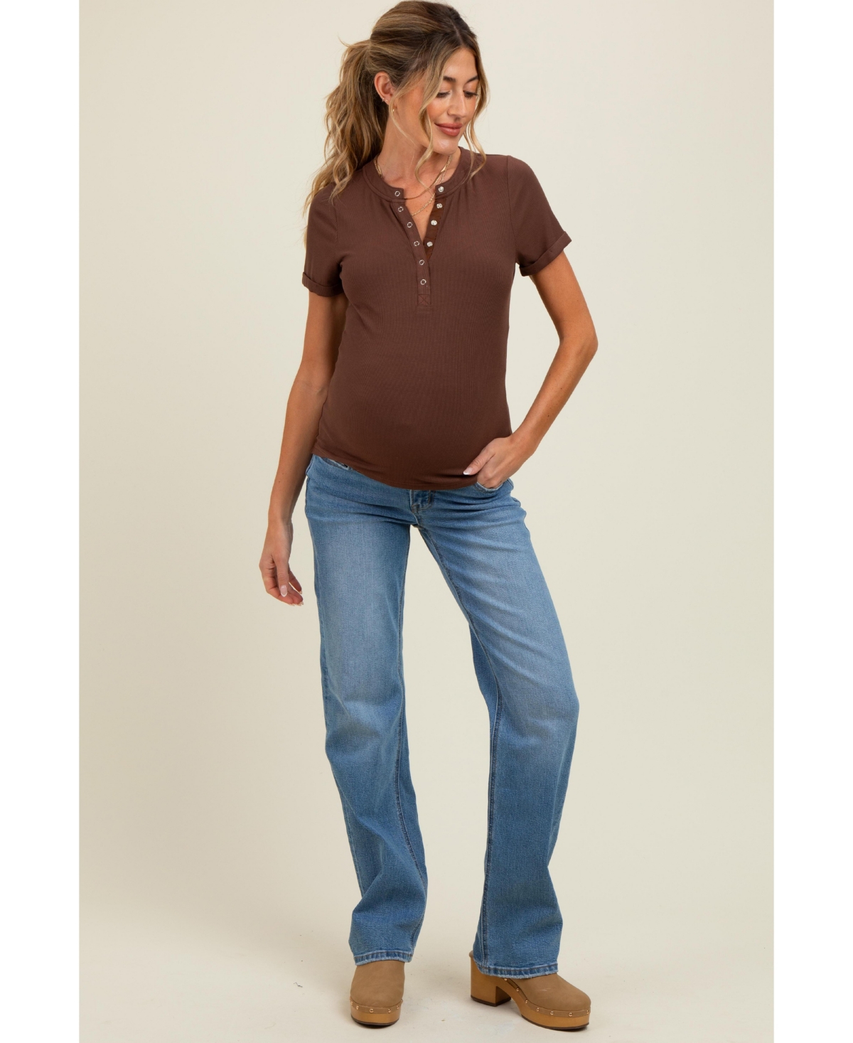 Click here for Pinkblush Maternity Vintage Wash Straight Leg Jean... prices