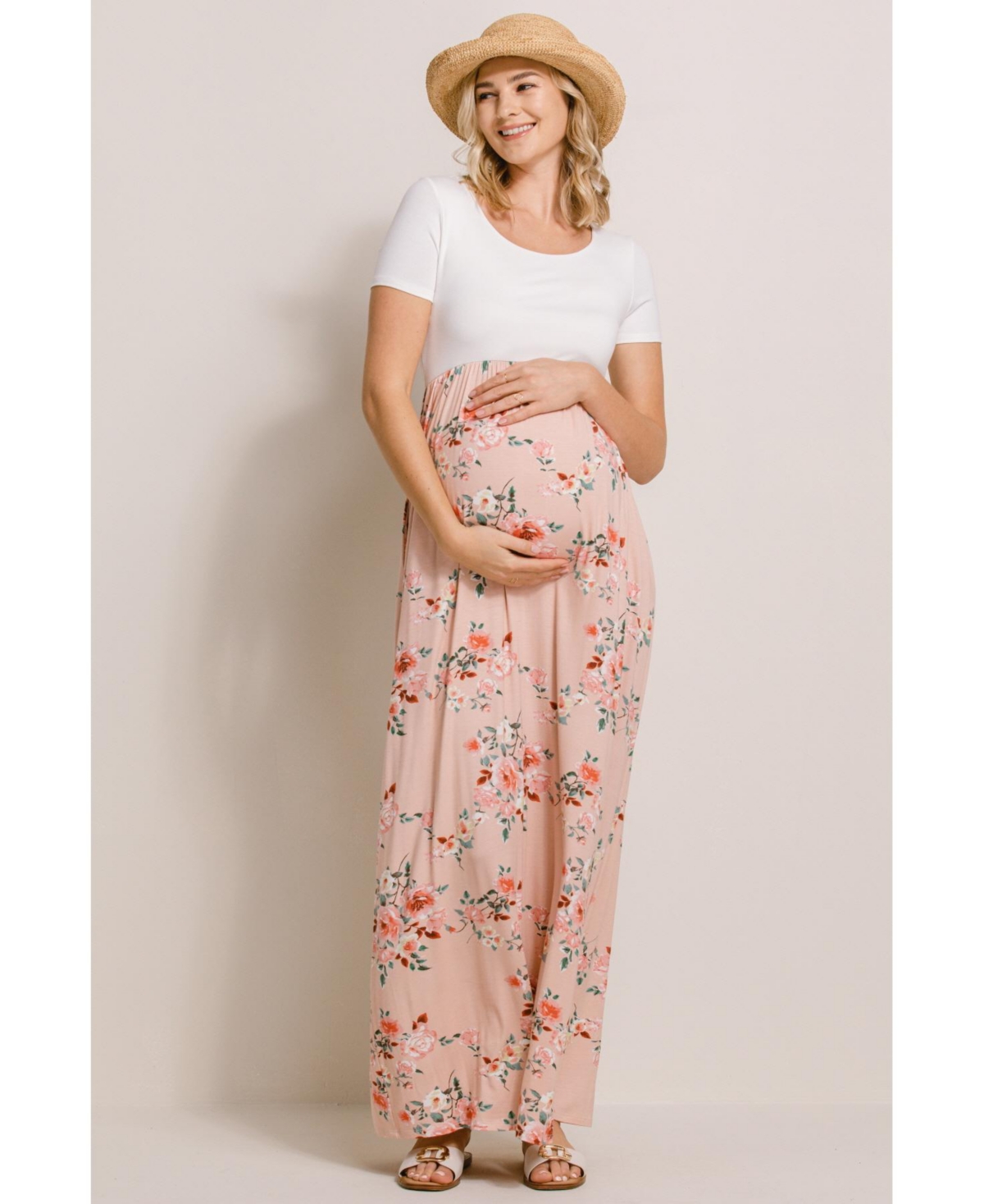 Click here for Hello Miz Maternity Floral Empire Waist Maxi Dress... prices