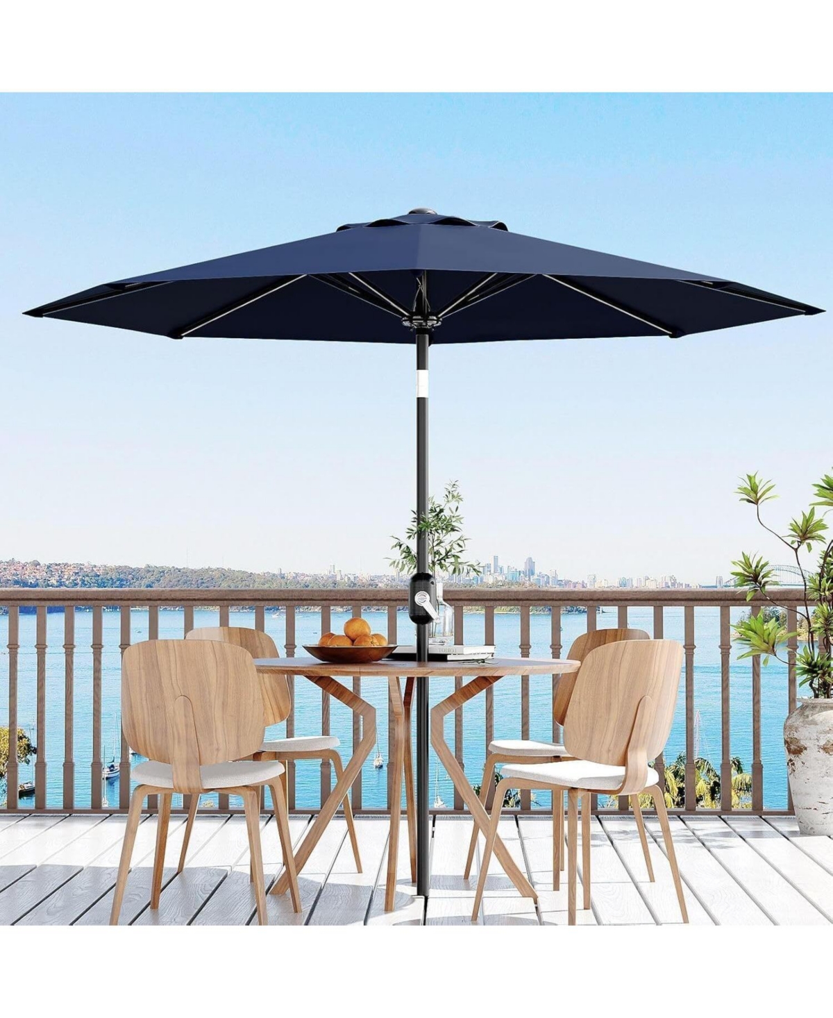 Click here for gaomon 9 Ft Outdoor Table Patio Umbrella with Cran... prices