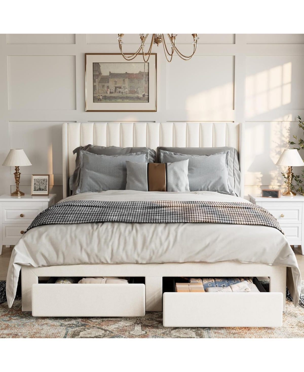 Click here for gaomon Full Size Bed Frame  Bed Frame Upholstered... prices