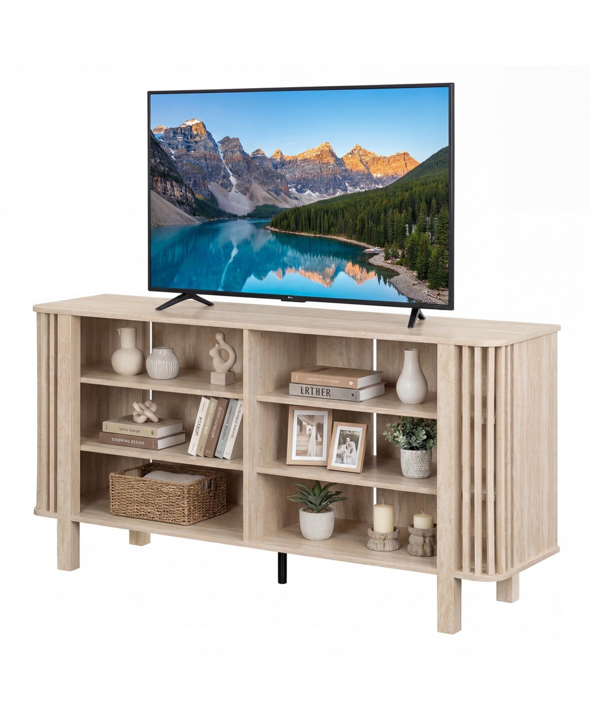 Click here for Gymax 59inch Tv Stand for TVs with Adjustable Shel... prices