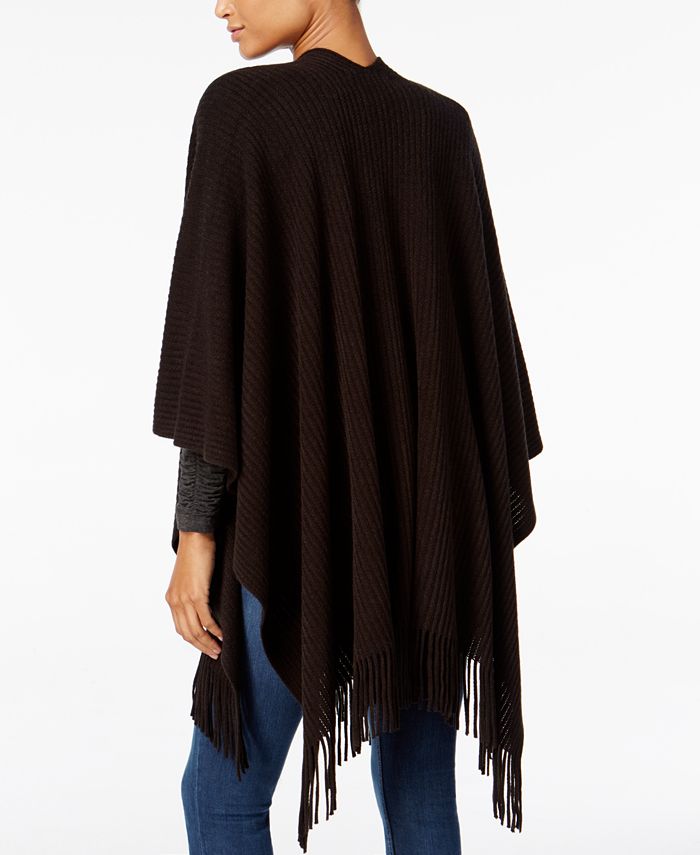 Cejon Ribbed Knit Poncho - Macy's