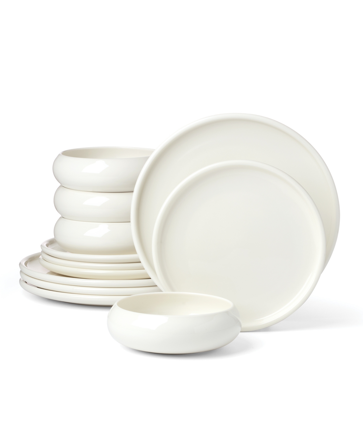 Click here for Oneida Quirk 12-Pc. Dinnerware Set - White prices