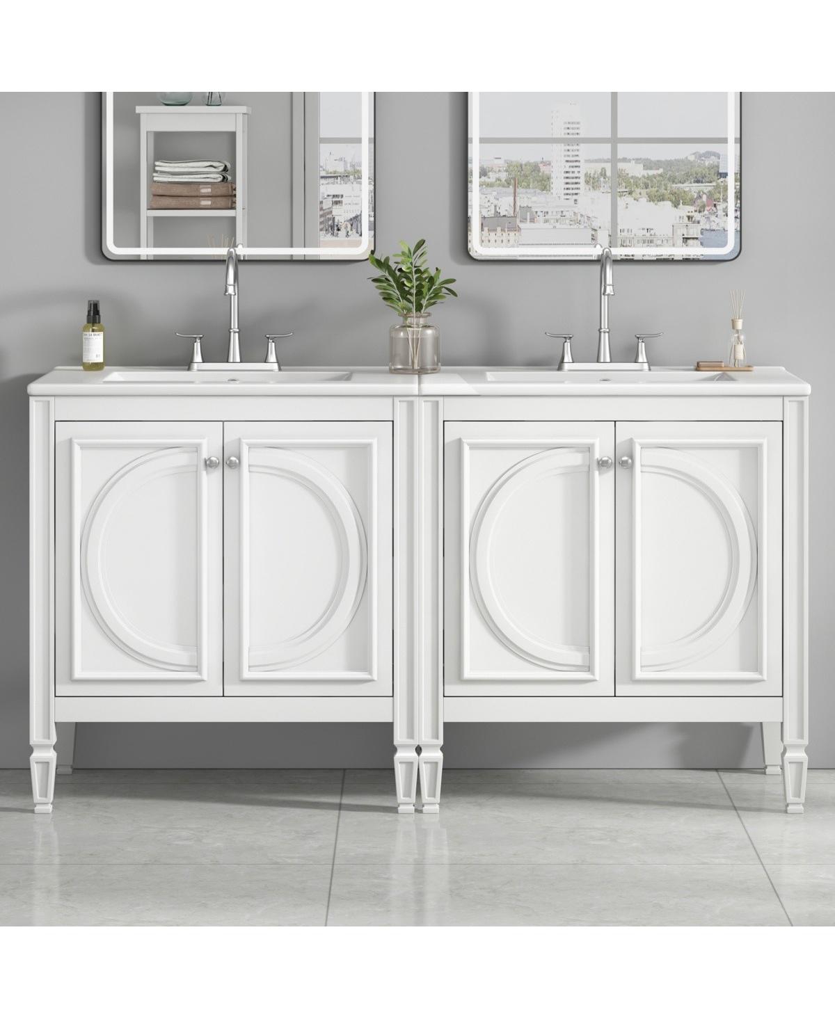 Click here for Thirtypeachy Double Sink Vanity Set With Ceramic S... prices