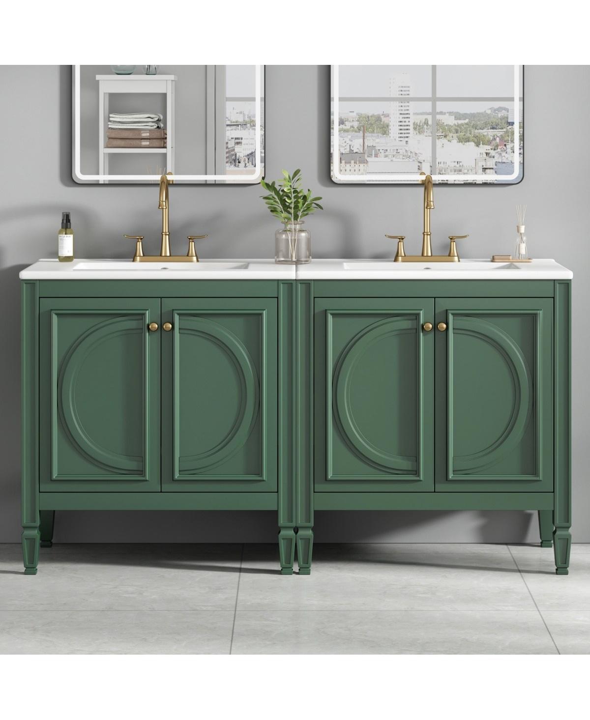 Click here for Thirtypeachy Double Sink Vanity Set With Ceramic S... prices