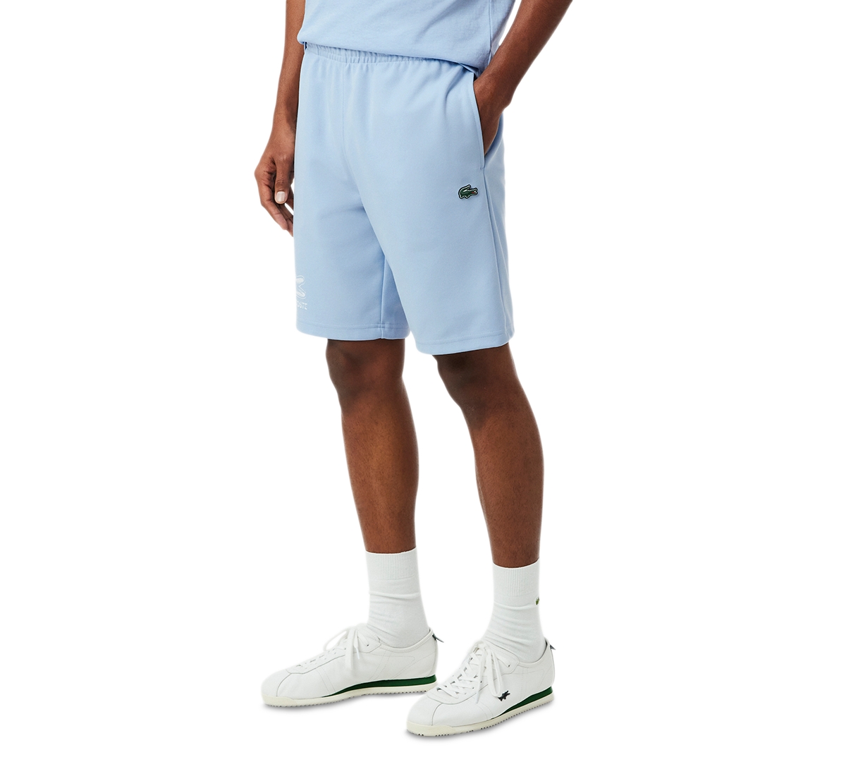 Click here for Lacoste Mens Logo Printed Elastic Waistband Shorts... prices