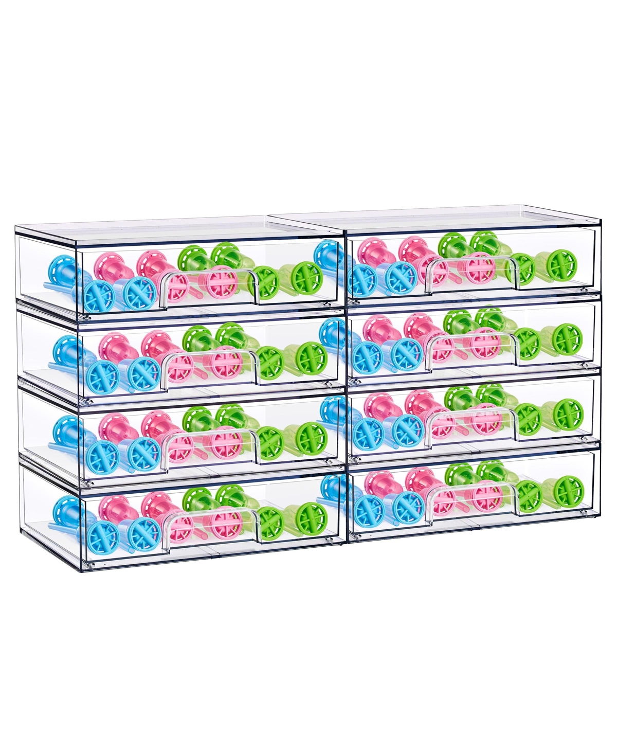 Click here for Sorbus 8 Pack Clear Wide Stackable Pull-Out Storag... prices