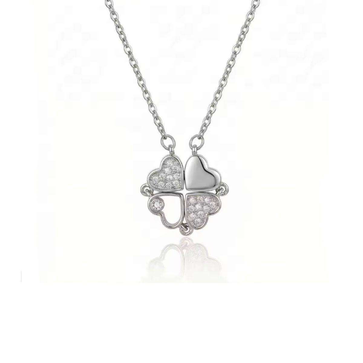 Click here for Rebl Jewelry Clover Pendant Necklace - Silver prices
