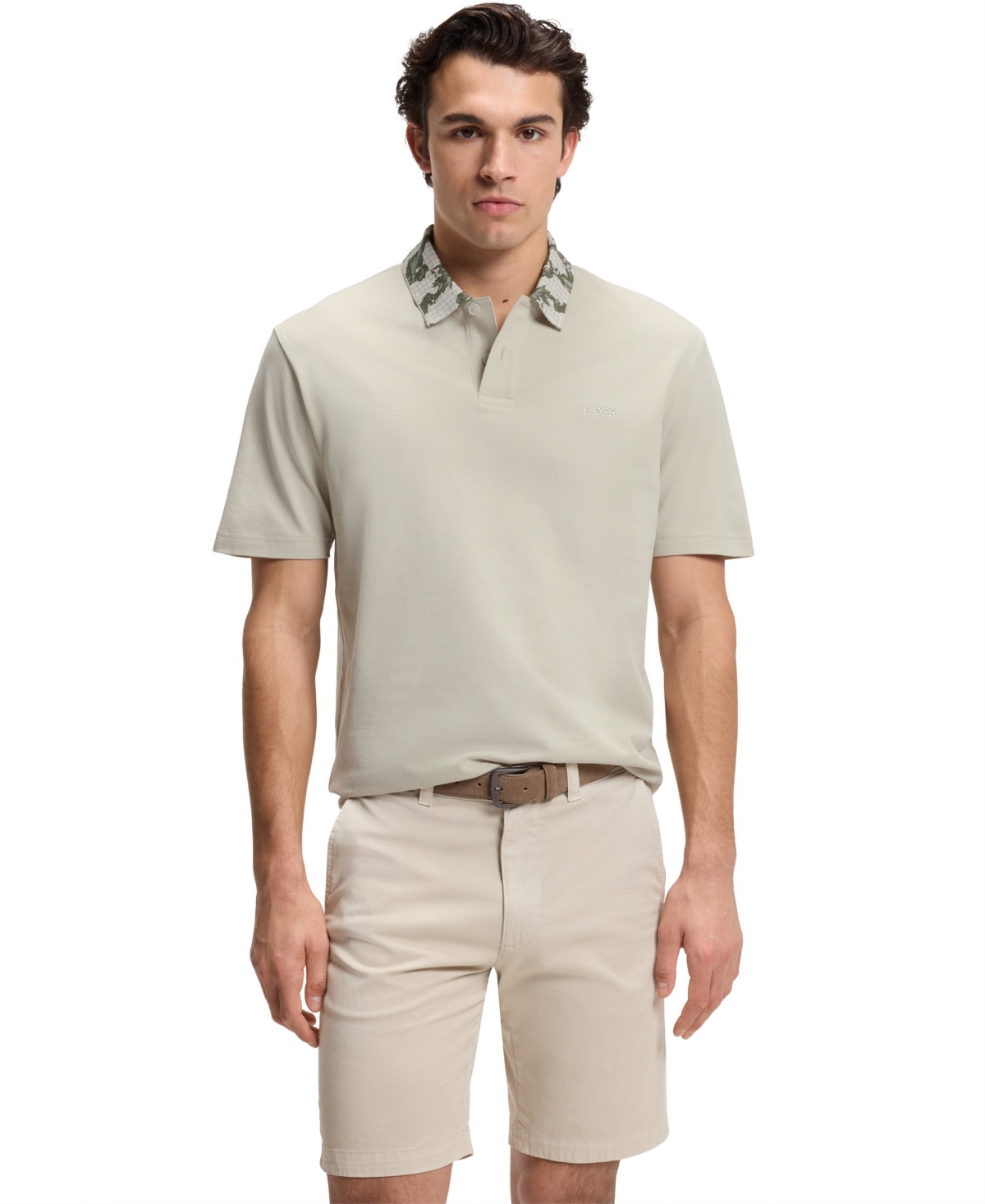Click here for Boss by Hugo Boss Mens Relaxed-Fit Jacquard Collar... prices