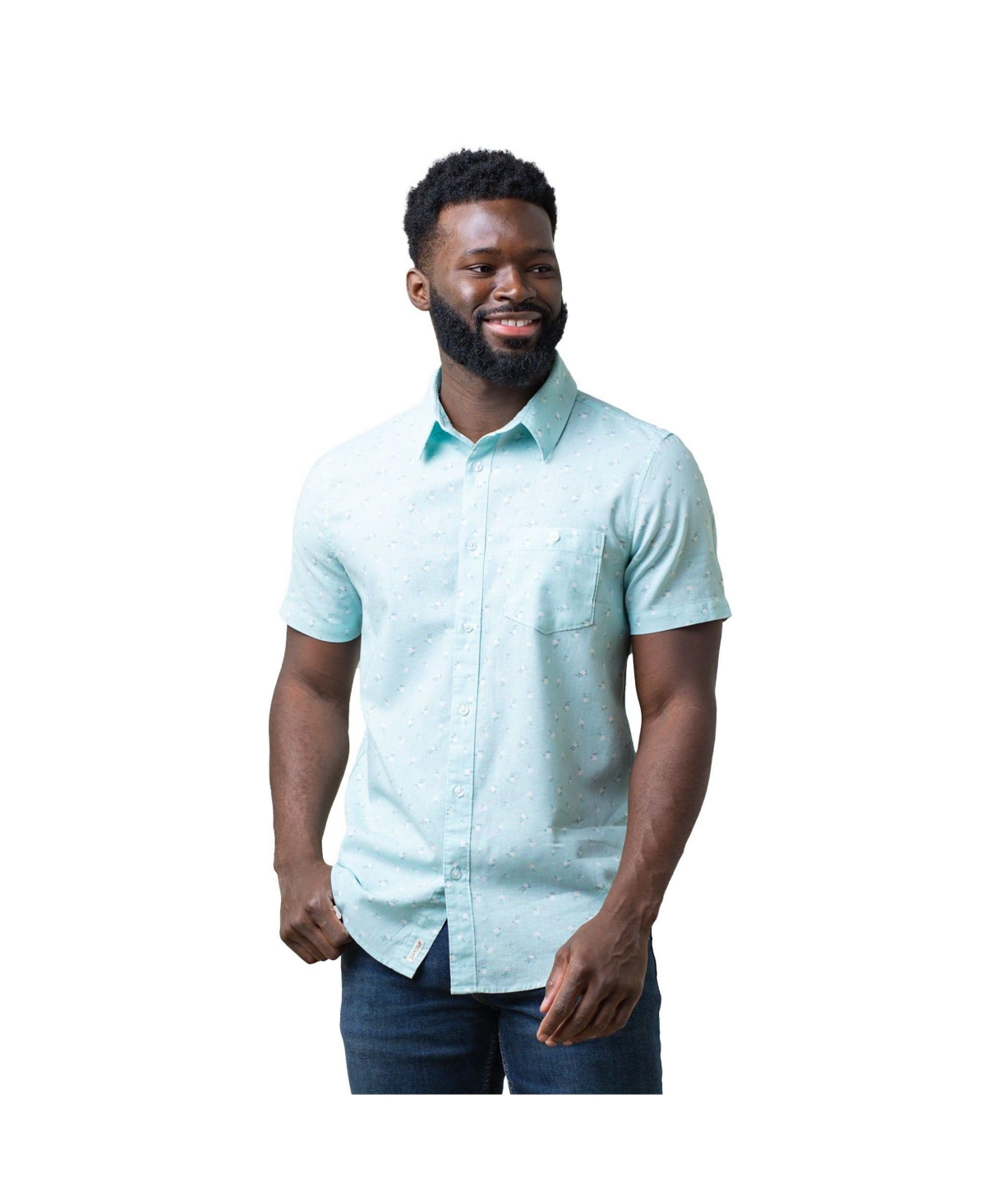 Click here for Hope & Henry Mens Short Sleeve Linen Button Down S... prices